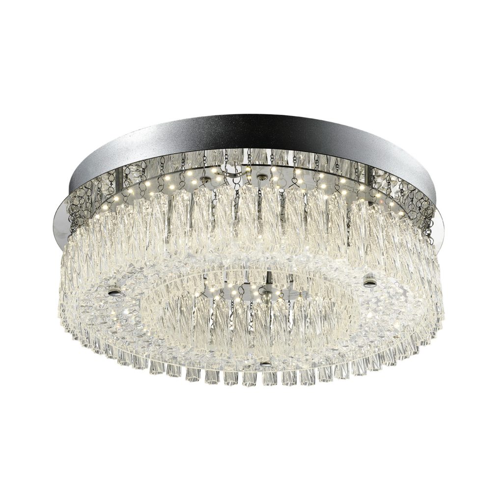 Rose LED Crystal Ceiling Light Large Polished Chrome Crystal - Dayclear ...